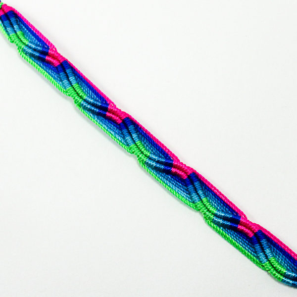 Bracelet brésilien fluo rose et vert - www.tagua-creations.com